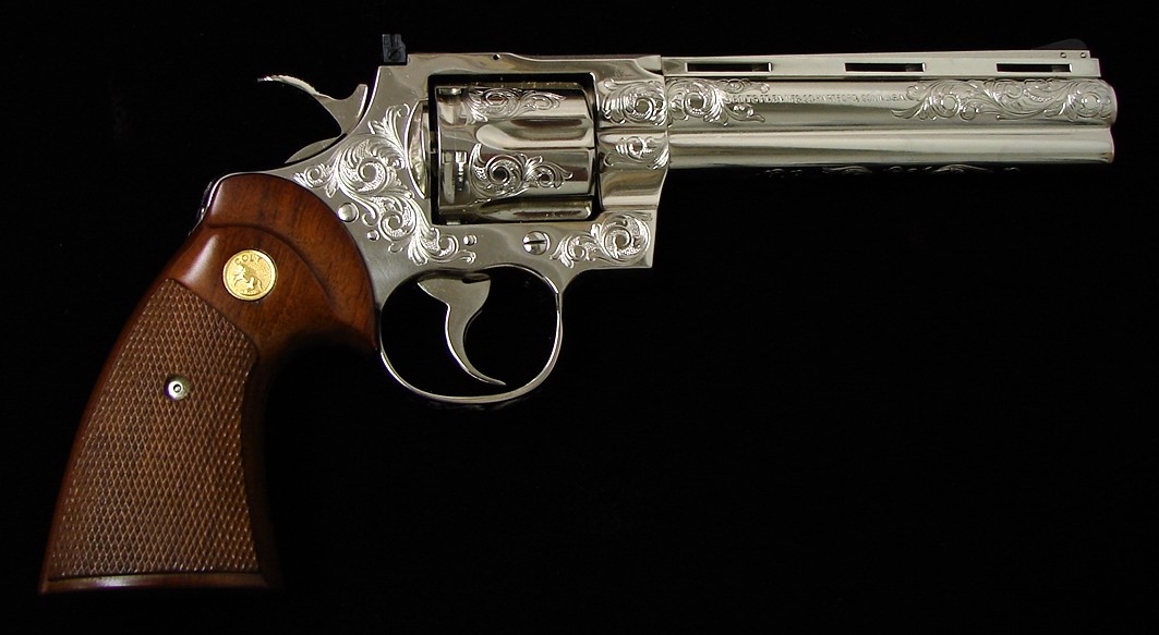 Colt Python .357 Mag caliber revolver. Beautiful factory "C" engraved 6 ...