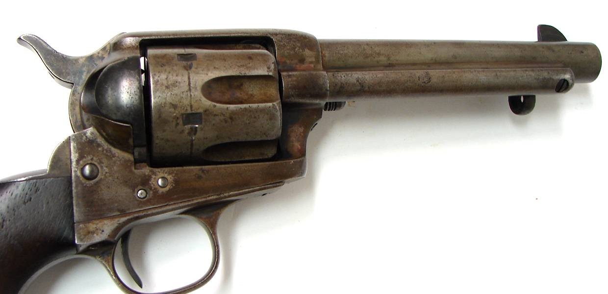 Colt U.S. Artillery .45 caliber revolver. Single action revolver very ...