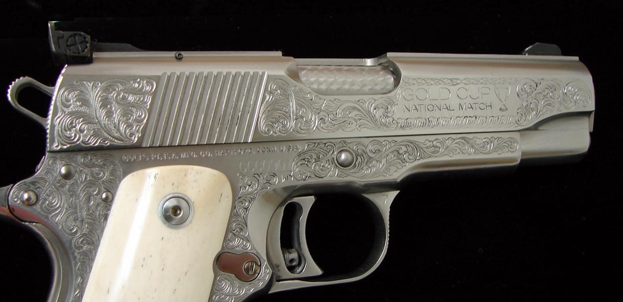 Colt Gold Cup Commander .45 ACP caliber pistol. Rare Gold Cup Commander ...