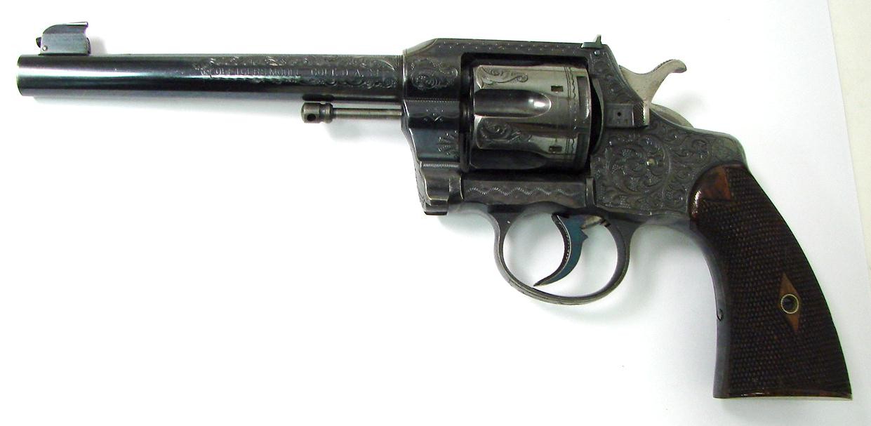 Colt Officers Model .38 Special caliber revolver. Factory engraved Colt ...