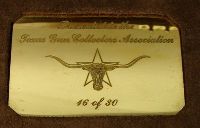 Texas Gun Collectors Association limited edition, no 16 of 30. The Colt ...
