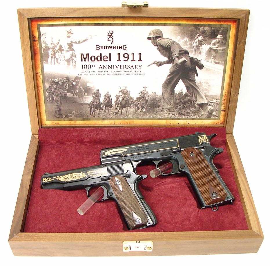 Browning 1911 100th Anniversary Commemorative 2-Gun Set. Rare 2-gun ...