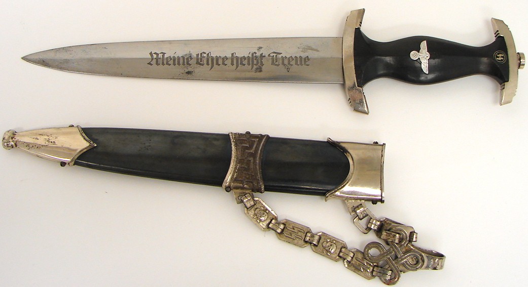 German Model 1936 Chained SS dagger. Blade is very fine with only ...