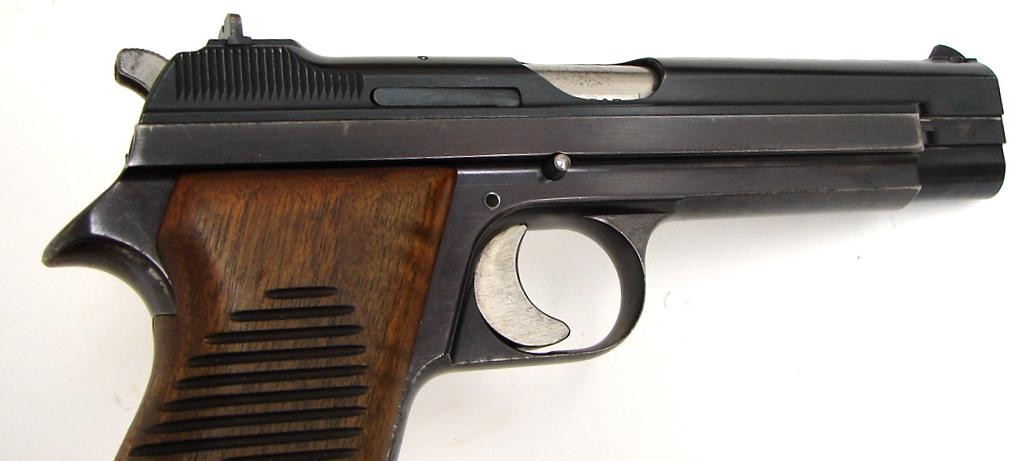 Sig Arms AG P210-2 9MM PARA caliber pistol. This is an early Sig pistol ...