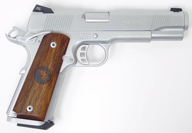 Nighthawk Custom Predator 9mm caliber pistol. This is a full size model ...