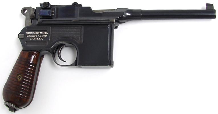 Mauser Model 1930 Commercial 7.62mm Mauser caliber pistol. Early model ...