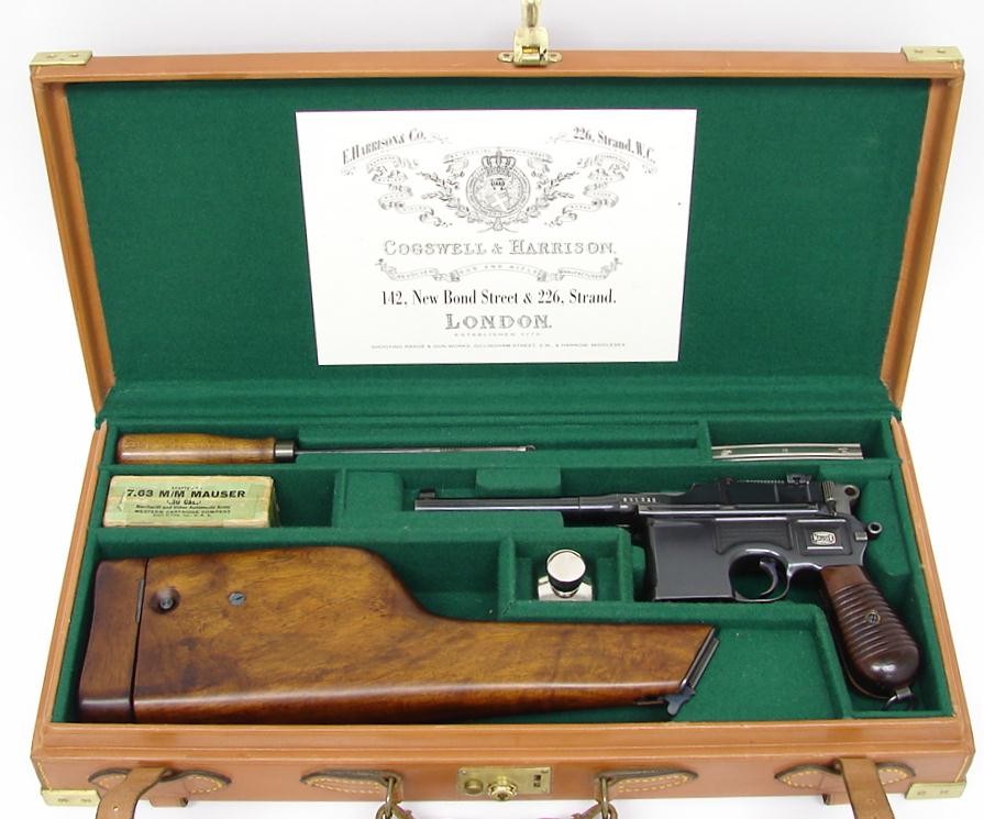 Mauser Model 1930 Commercial 7.62mm Mauser caliber pistol. Early model ...