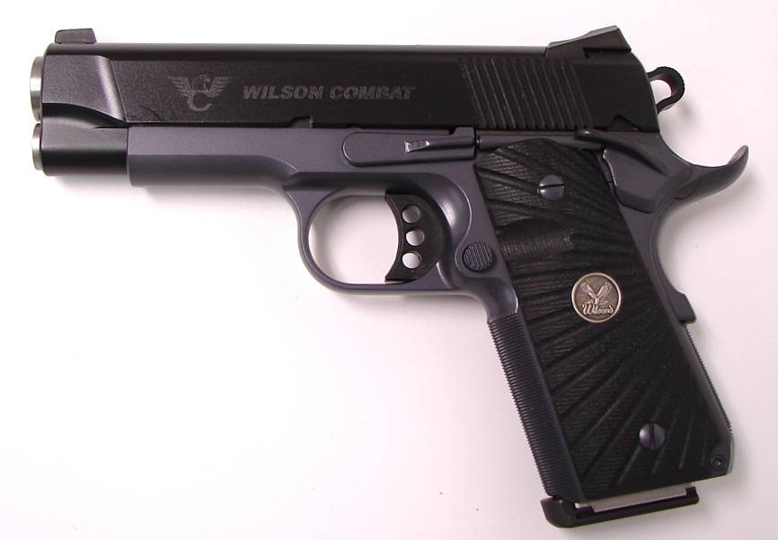 Wilson Combat CQB .45 ACP caliber pistol. Bill Wilson carry model with ...
