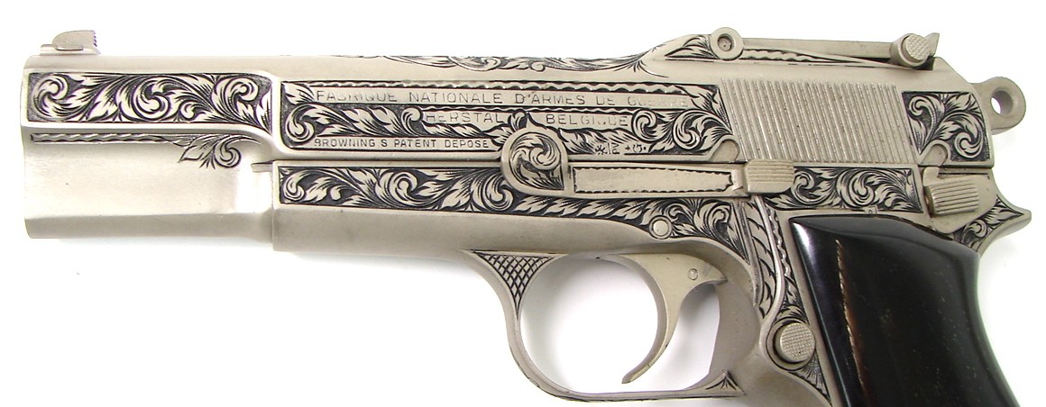 FN Hi-Power 9mm Para caliber pistol. Ben Shostle beautiful custom ...