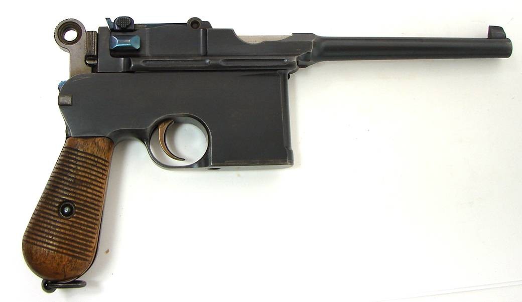 Mauser 1896 .30 Mauser caliber pistol. Flatside model. Bore is worn ...