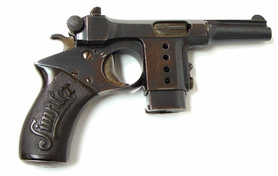 Bergmann Simplex 8 MM Bergmann caliber pistol. Rare Simplex model ...