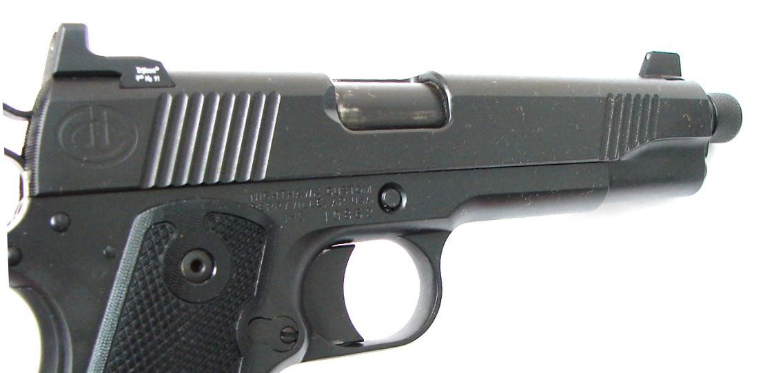 Nighthawk Custom Adv. Armament 9mm caliber pistol. Tactical model with ...