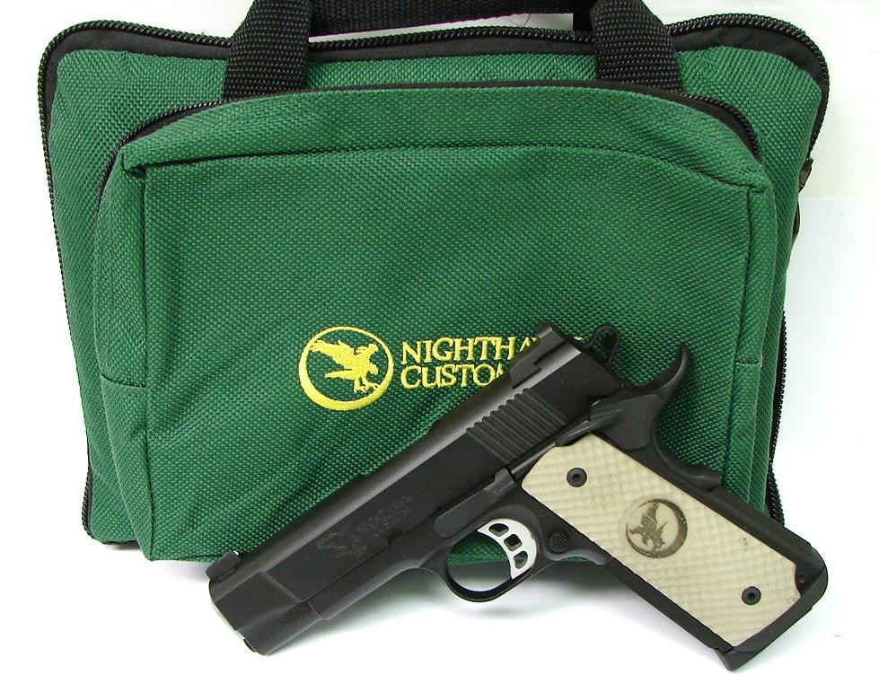 Nighthawk Custom Falcon .45 ACP caliber pistol. 4" carry model designed ...