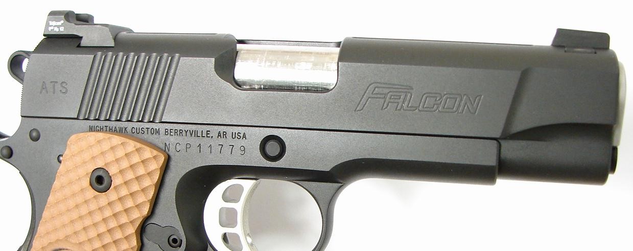 Nighthawk Custom Falcon .45 ACP caliber pistol. 4" carry model with ...
