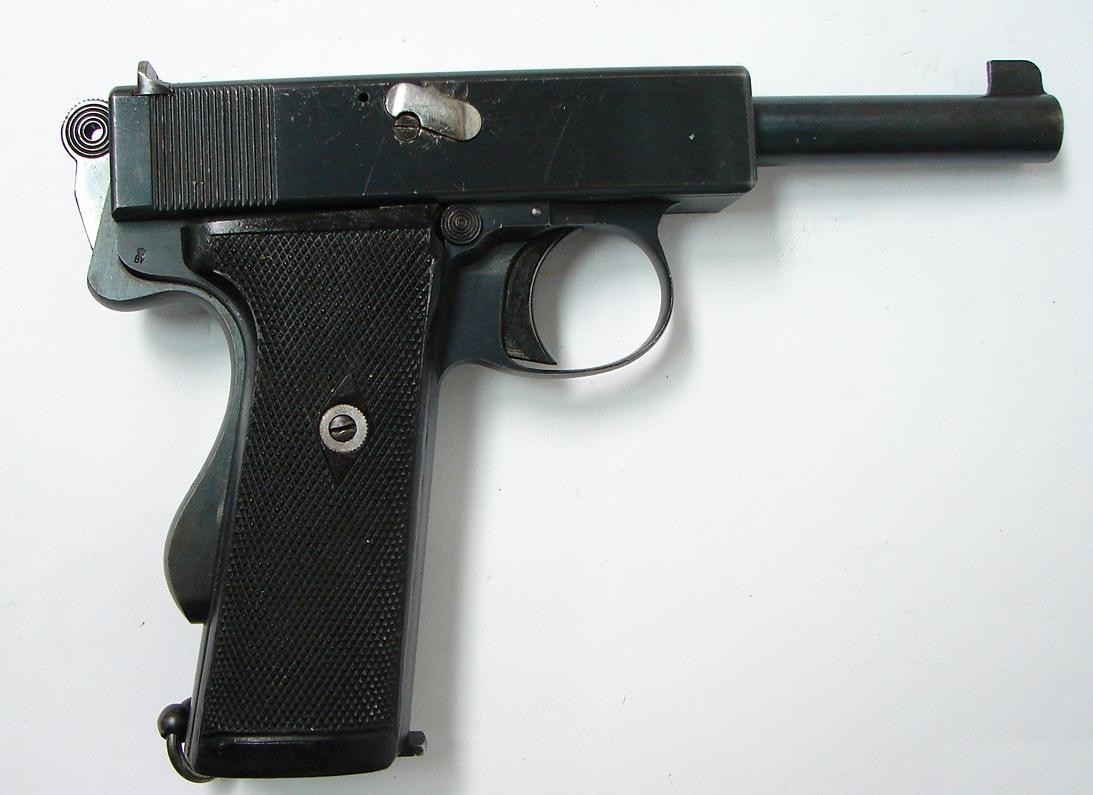 Webley & Scott MK1 455 Auto Pistol .455 Webley caliber pistol. This is ...
