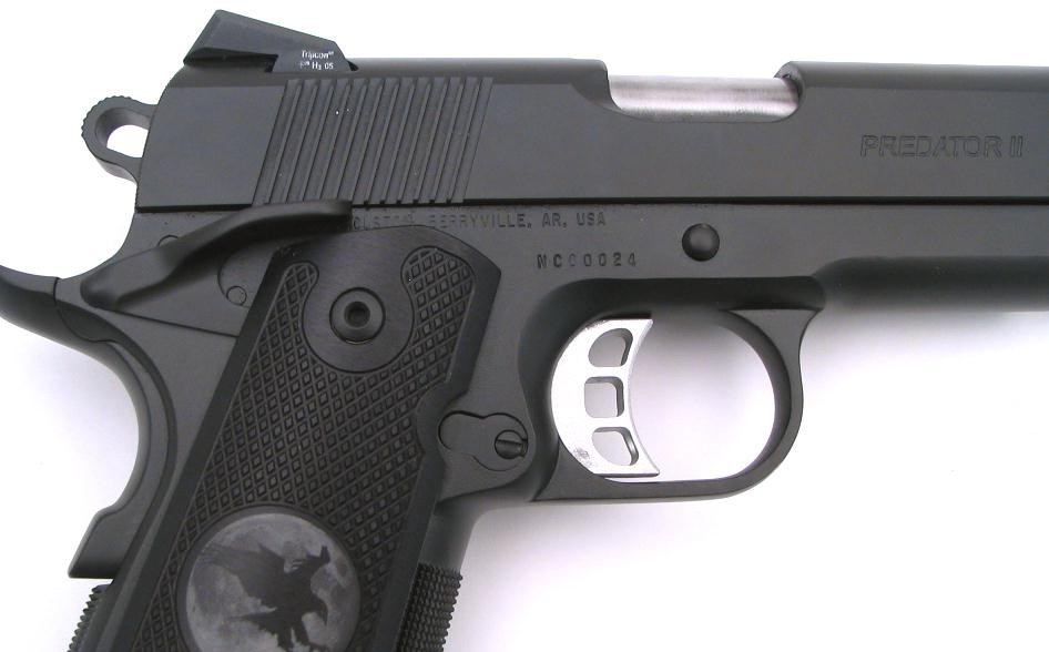 Nighthawk Predator II .45 ACP caliber pistol with titanium frame ...