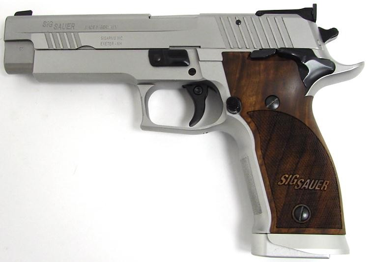 Sig-Sauer P226 X-5 9mm Para caliber pistol. Competition gun with ...