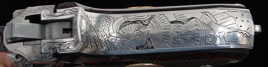 Beretta 92FS 9mm Para caliber pistol. Striking custom engraved ...