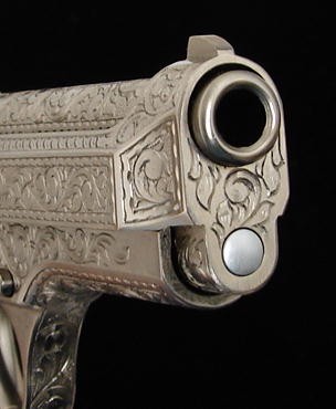 Beretta 92F Compact 9mm Para caliber pistol. Beautiful custom engraved ...