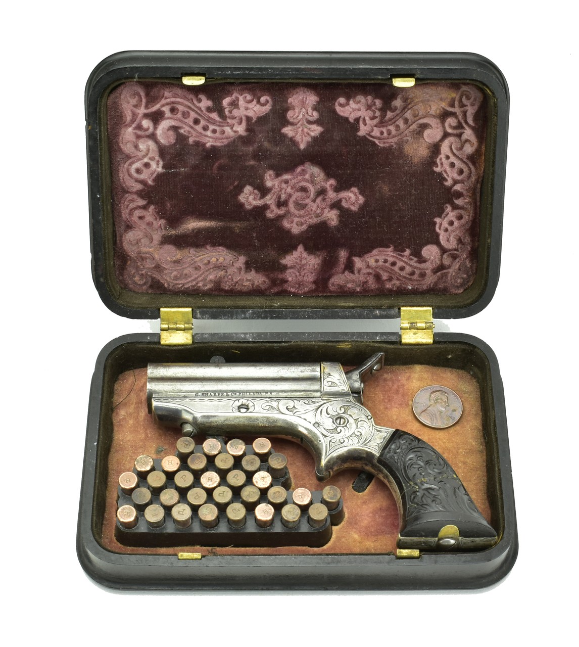 Factory Engraved Case Sharps Model 1A Pepperbox (AH4995) - Collectors ...