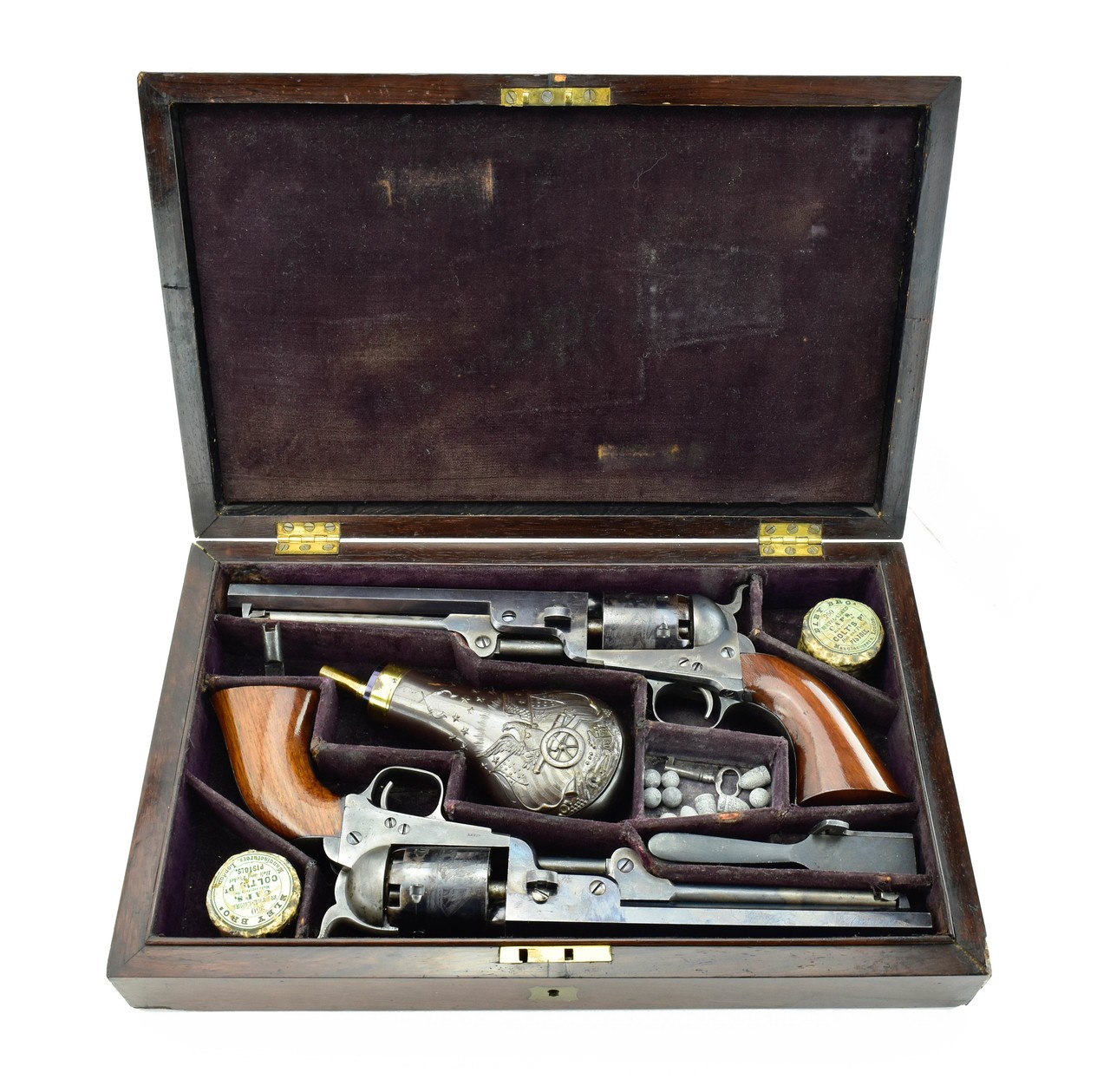 Colt Double Cased Pair of Colt 1851 Navy Revolvers Division Aid De Camp ...
