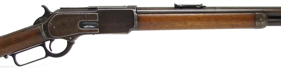Winchester 1876 .45-75 caliber rifle with pretty blue-brown patina on ...