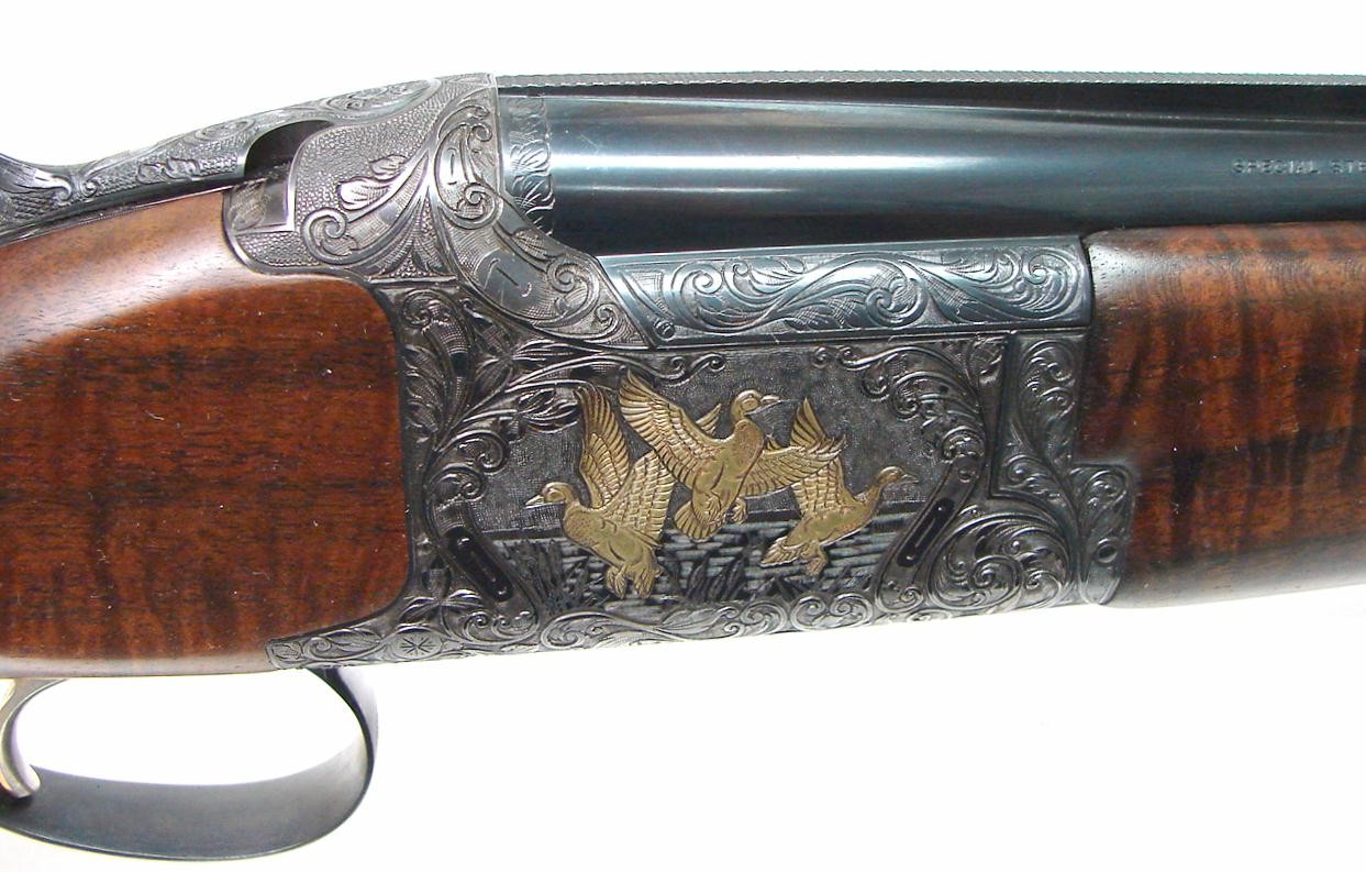 Browning Citori 12 gauge shotgun. Beautiful hand engraved superlight ...
