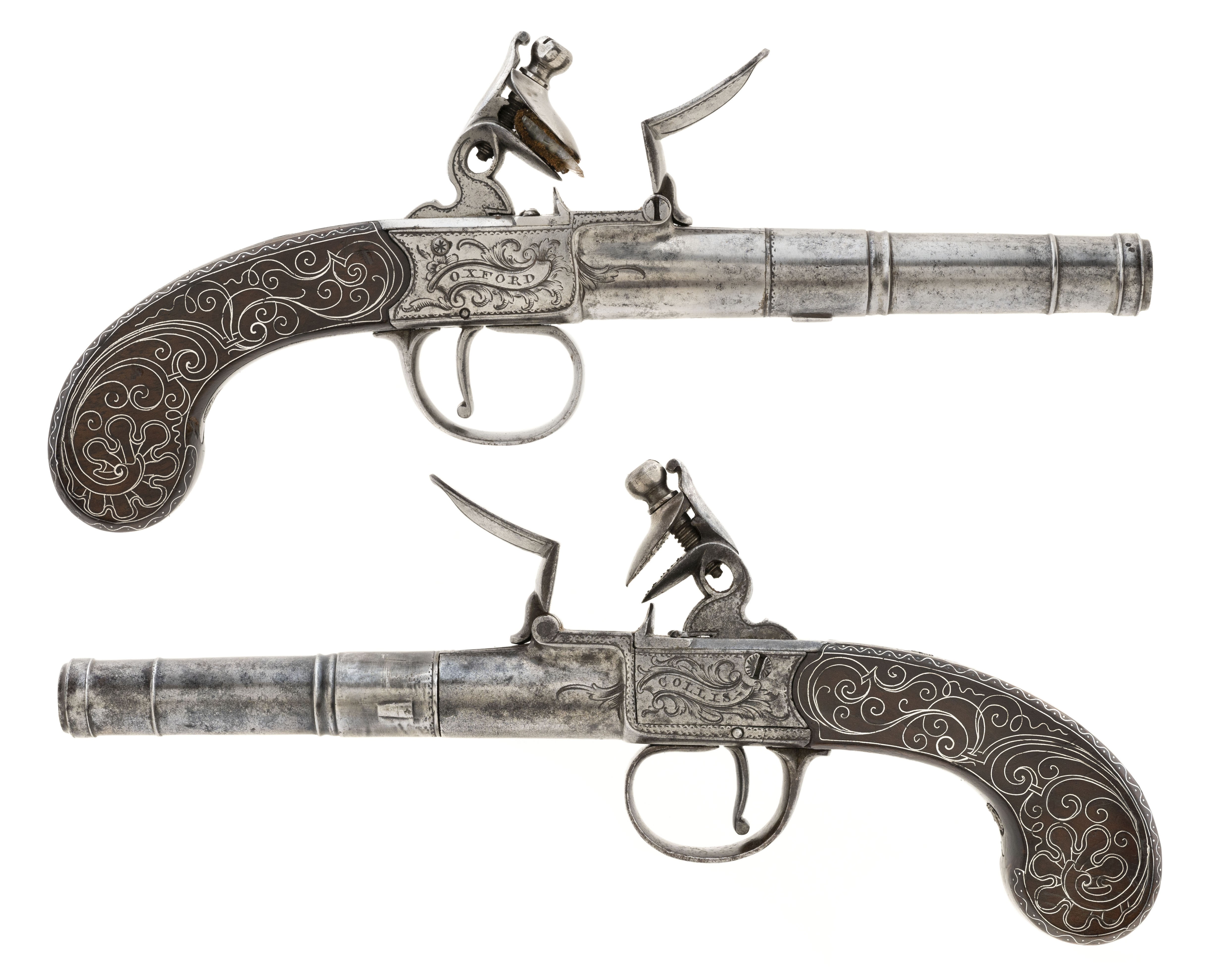 Pair of Flintlock Pocket Pistols by John Collis (AH8005) - Collectors ...