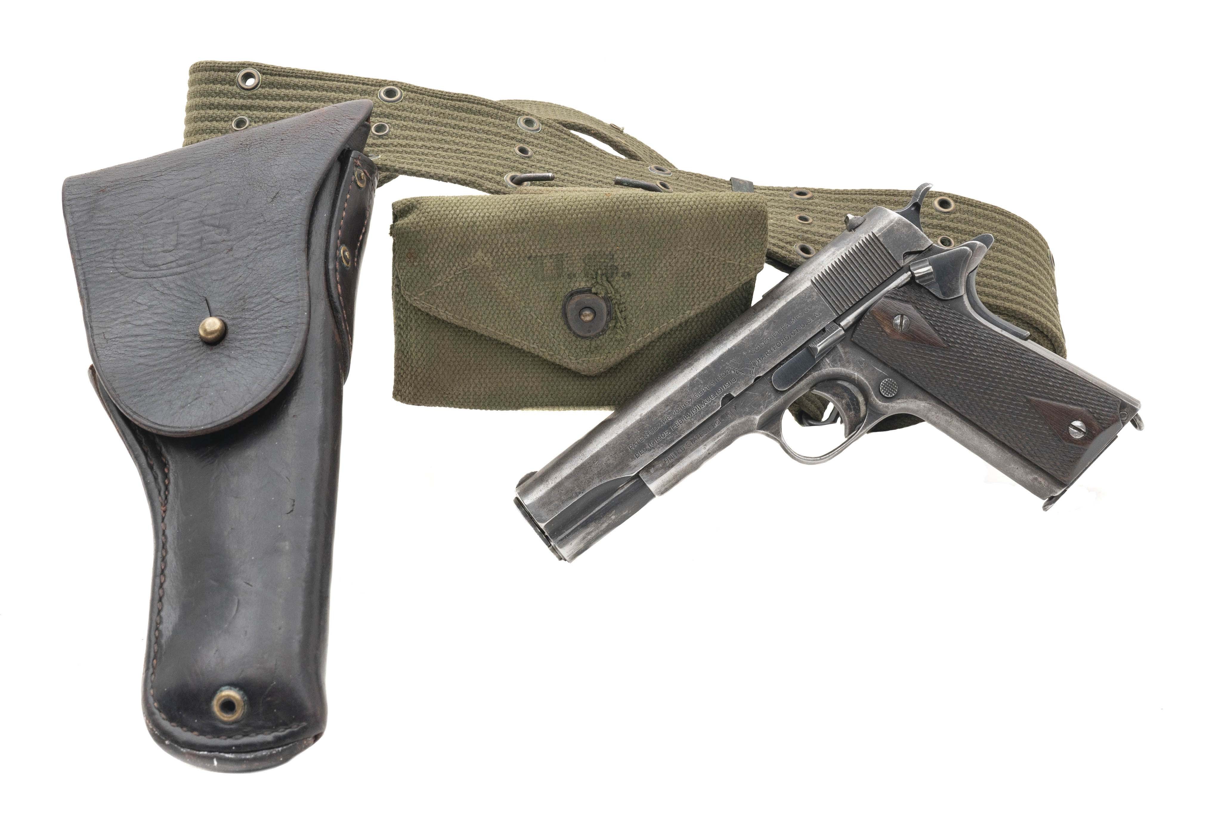 WWI/WWII Colt 1911 .45ACP Rig with History (C18026) - Collectors Firearms