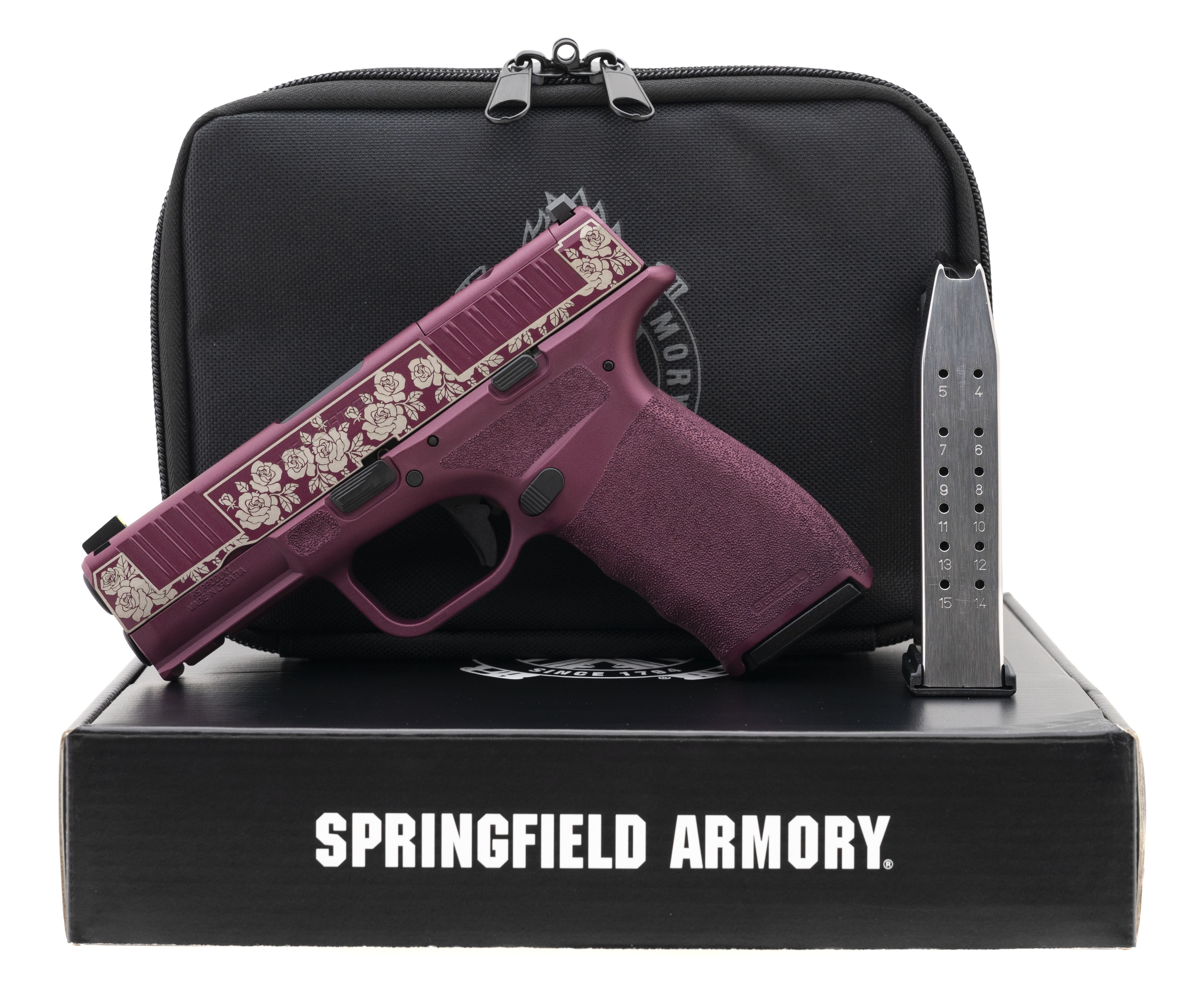 Springfield Hellcat Pro 'Black Cherry & Roses' 9mm (NGZ2871) NEW ...