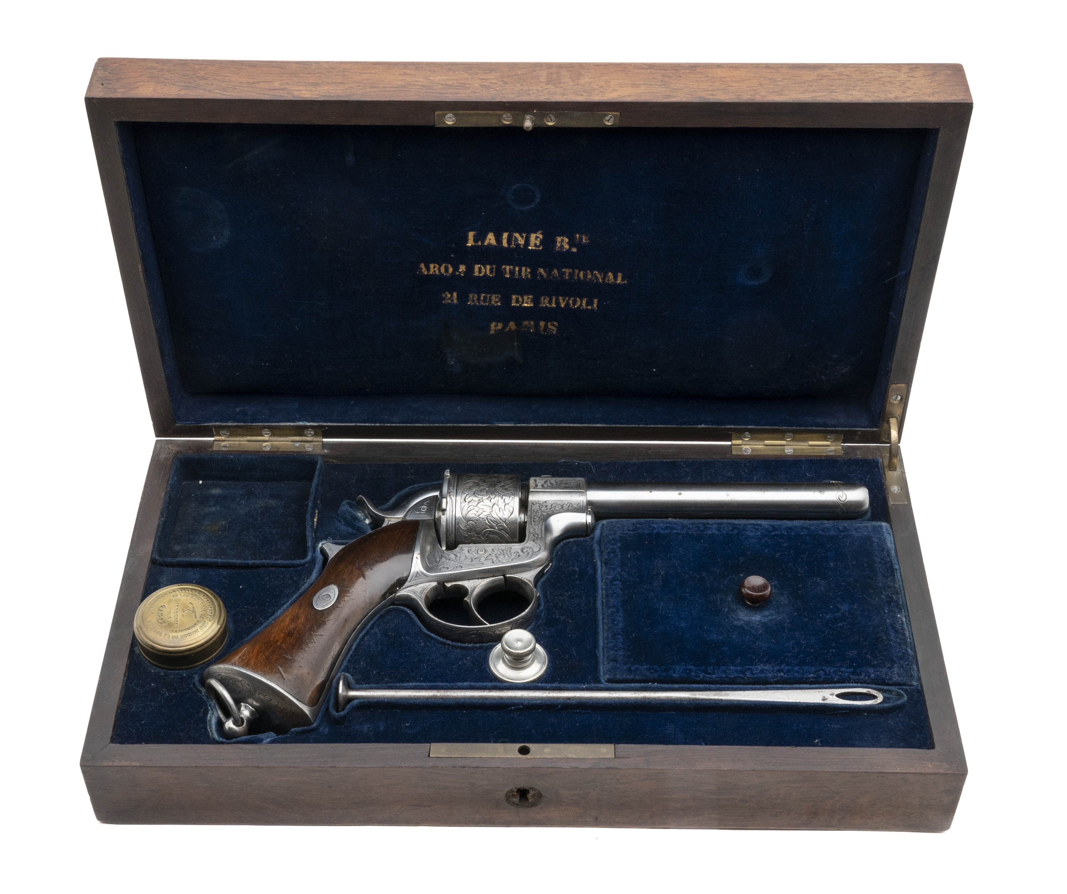 Rare Factory Engraved Raphael Six Shot Double Action Revolver (AH8170 ...