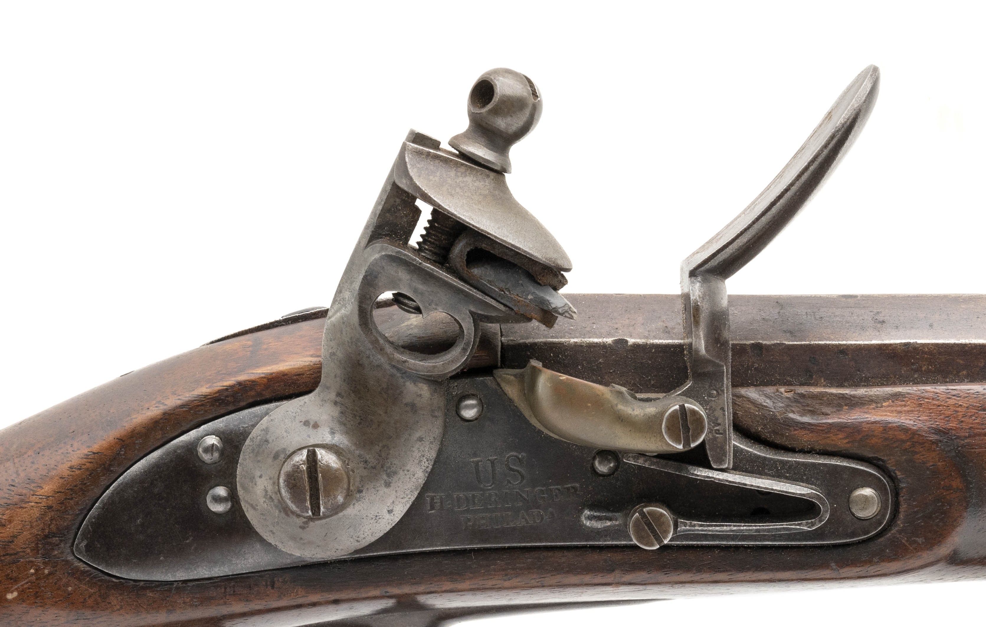 U.S. Model 1814 flintlock rifle by H. Deringer .54 caliber (AL8158 ...