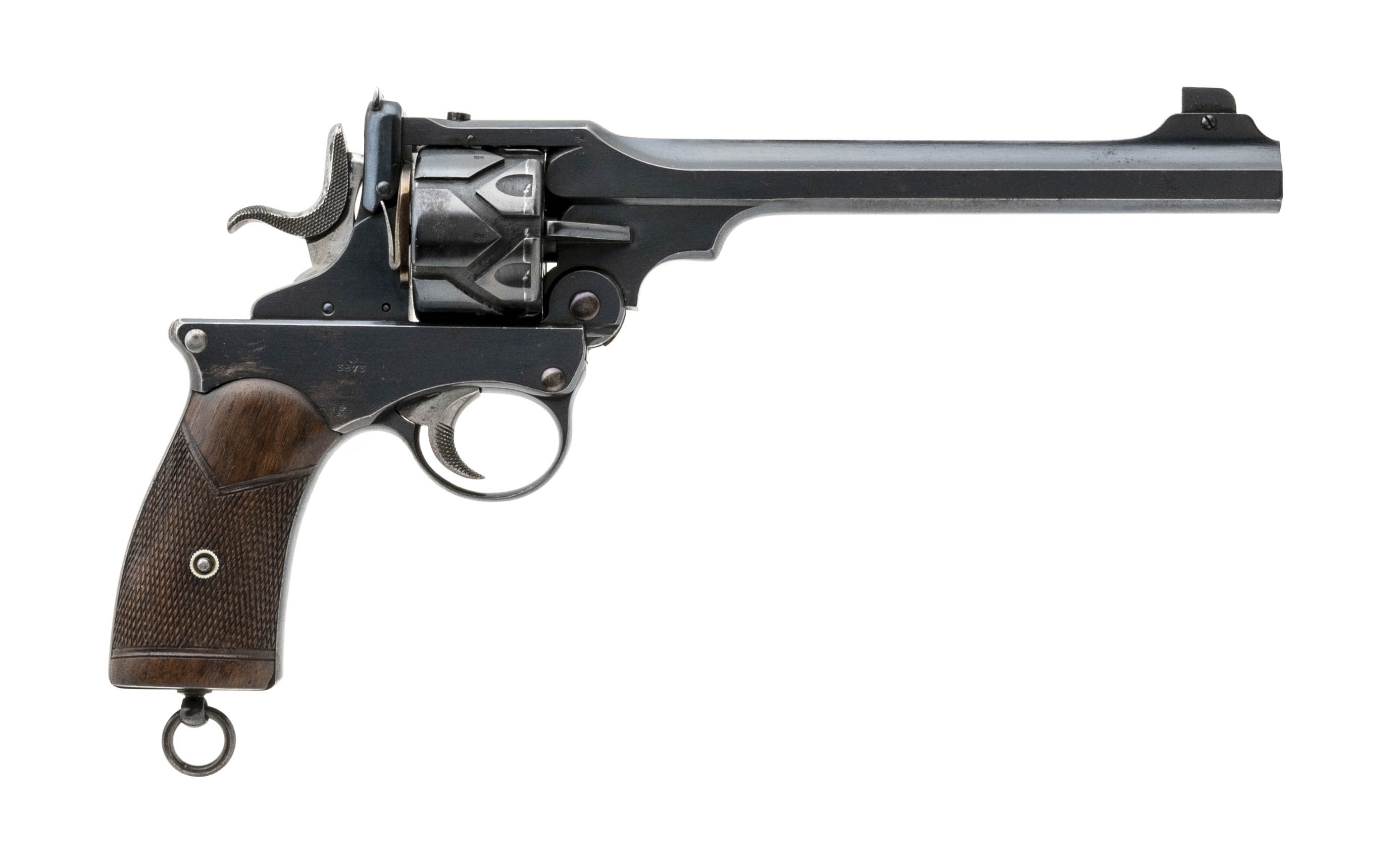 Rare ID'd Cased Webley Fosbery 7.5" Target Model .455 (PR63450 ...