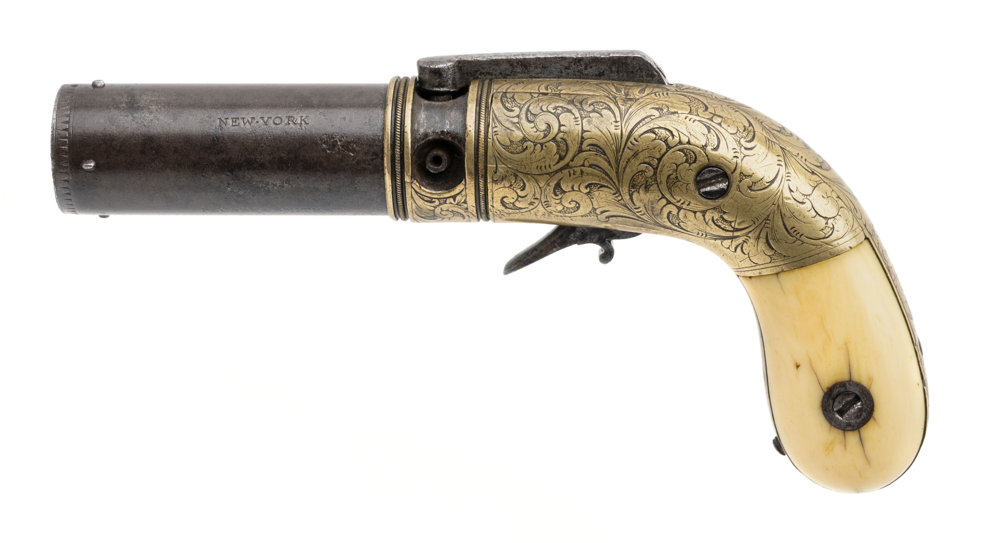 Rare Pecare & Smith Four Barrel Pepperbox (AH8602) - Collectors Firearms