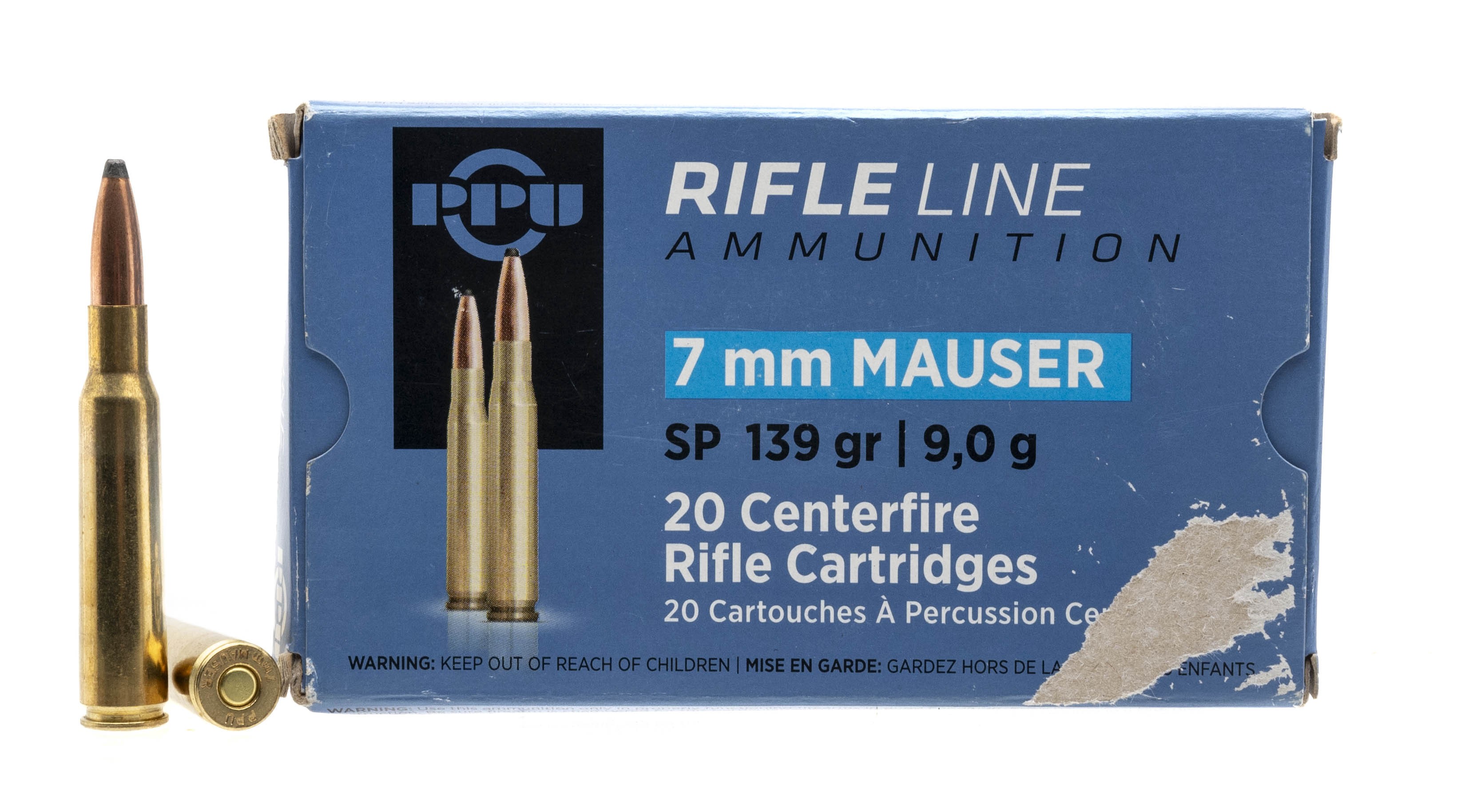 PPU Rifle Line 139 Grain Soft Point 7mm Mauser 20 Rounds (AM2057 ...