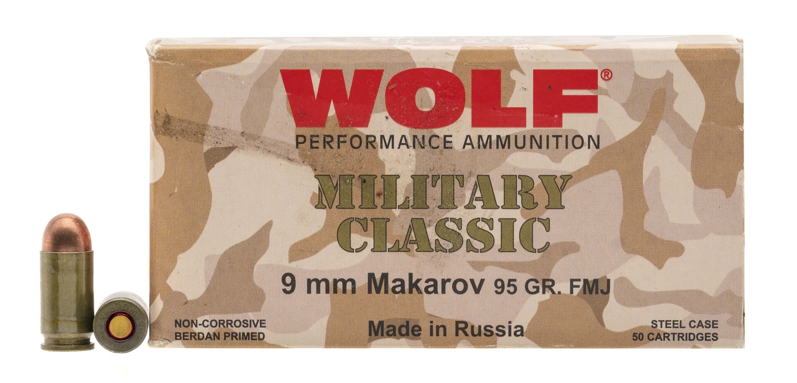 Wolf Performance Center Military Classic 9X18MM Makarov Ammo (AM2205 ...
