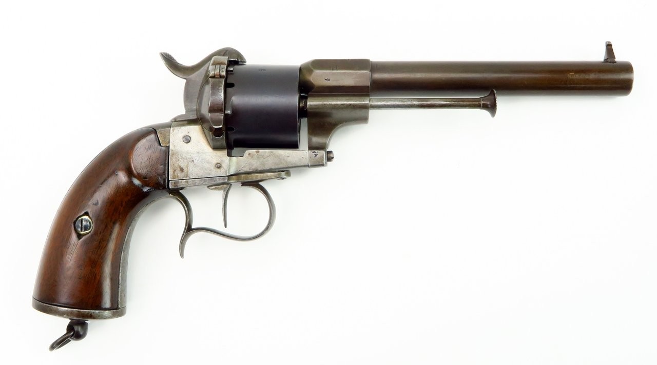 French Model 1854 Pinfire Revolver (AH3683) - Collector’s Firearms