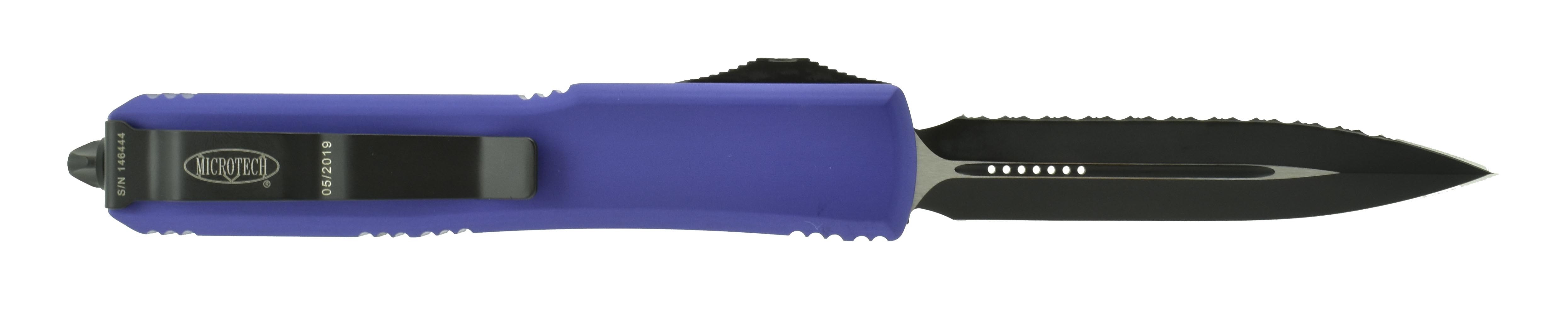 Microtech Ultratech Purple Double Edge Full Serrated Automatic (K2077 ...