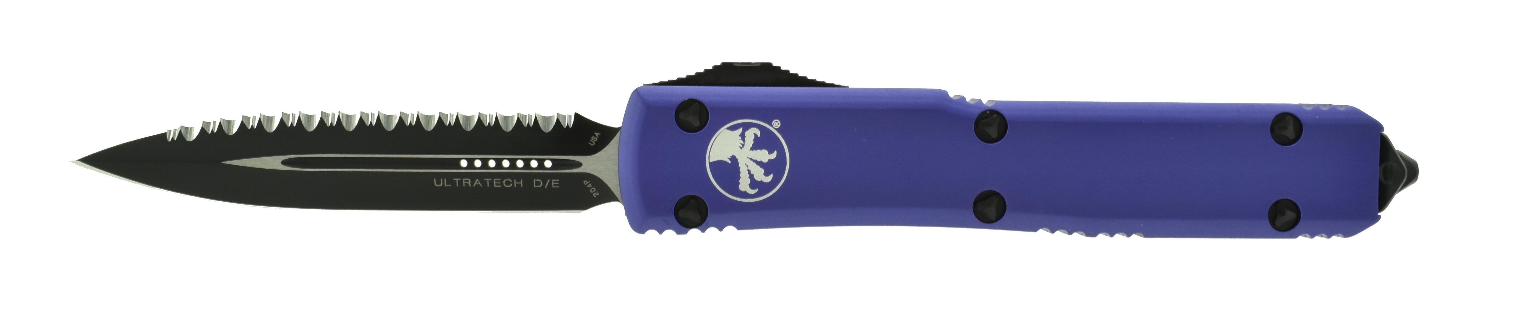 Microtech Ultratech Purple Double Edge Full Serrated Automatic (K2077 ...