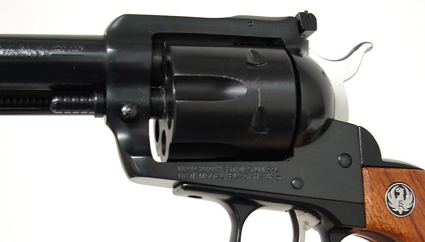 Ruger New Model Blackhawk .357 Magnum/9mm caliber revolver. Dual ...