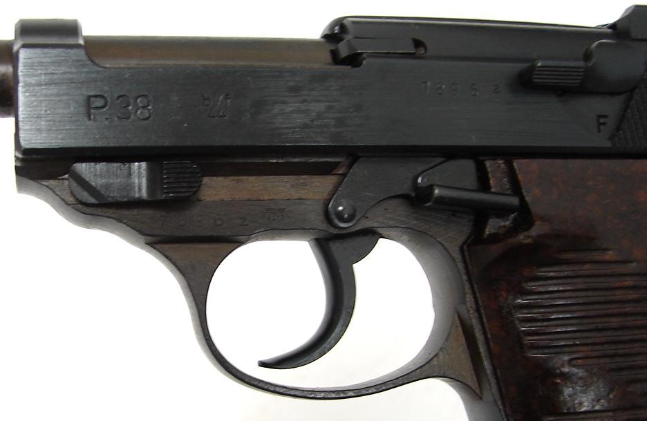 byf Code Mauser-Werke P-38 9mm Luger caliber pistol. WWII issue byf 44 ...