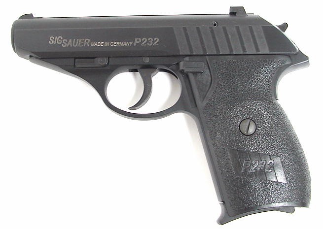 Sig-Sauer P232 .380 Auto caliber pistol. All black finish with single ...