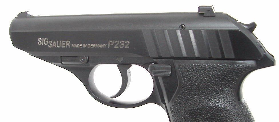 Sig-Sauer P232 .380 Auto caliber pistol. All black finish with single ...