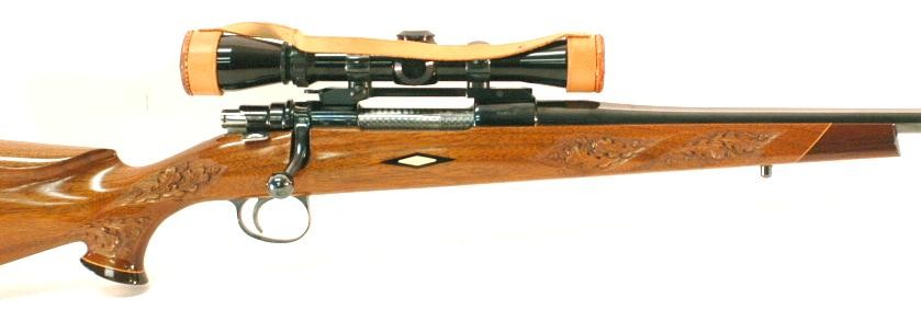 Winslow Arms Mark V 30-06 Sprg caliber rifle. Custom rifle with carved ...