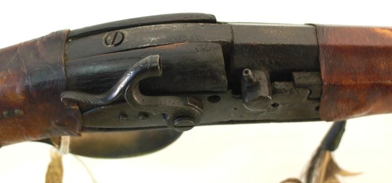 Half Stock Percussion rifle decorated in Indian style. (Decoration not ...