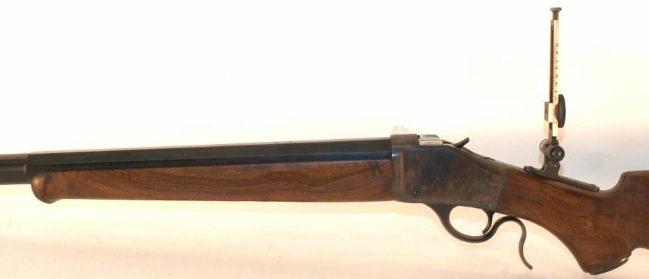 Browning Model 1885 .45-70 caliber rifle. BPCR model with case colored ...