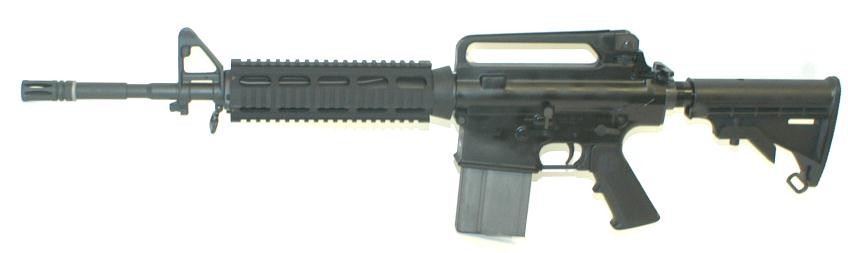 Armalite AR-10A2 .308 Win caliber rifle. M4 carbine with factory quad ...