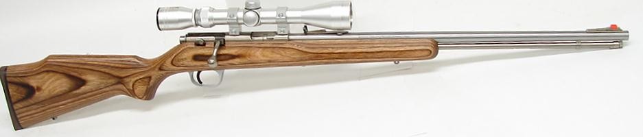 Marlin 983S .22 WMR caliber rifle. Stainless steel with laminated stock ...