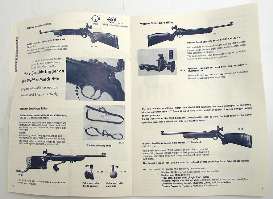 Walther KKM .22 LR caliber rifle. German made match rifle in excellent ...