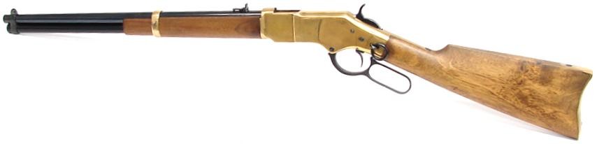 Uberti 1866 .38 Special caliber carbine. Brass frame cowboy carbine ...